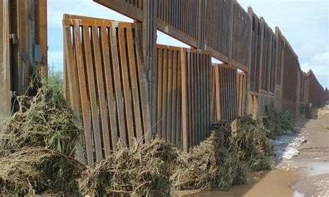 Vídeo Fortes Chuvas Danificam Muro Na Fronteira Dos Eua Com México