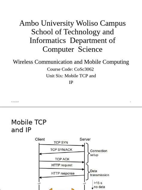 Chapter 6 Mobile Tcp And Ip 2 1 Pdf Transmission Control Protocol Network Congestion