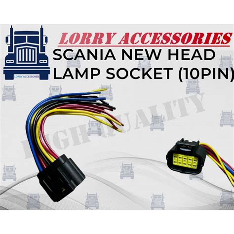 Scania New Head Lamp Socket 10pin Shopee Malaysia