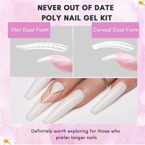 Makartt Poly Nail Gel Kit White Clear Black Pink 4 Neutral