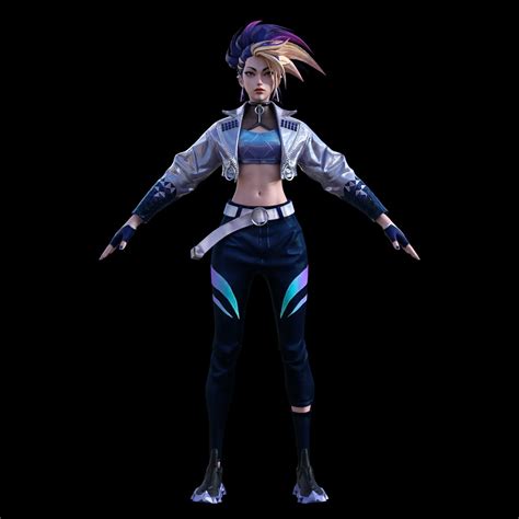 League Of Legends Kda All Out Akali Rigged 3d Model Rigged Cgtrader