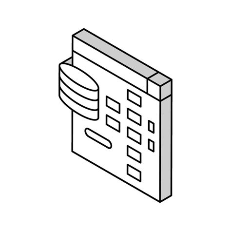 Digital Processing Isometric Icon Vector Illustration Flat 39308684