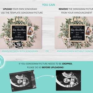 Big Brother Pregnancy Announcement Digital Second Baby Announcement Editable For Social Media
