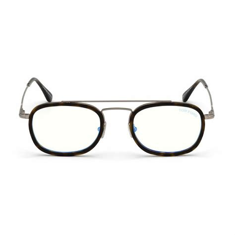 Mens Blue Light Blocker Optical Square Frame Dark Havana Tom Ford