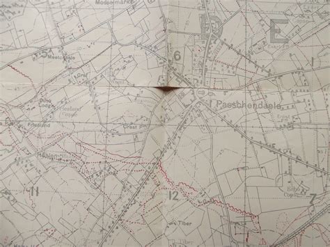 Ww1 Trench Map Passchendaele Station Dated 10 10 17 Dbg Militaria