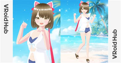 ねこみみ水着セット VRoid Hub