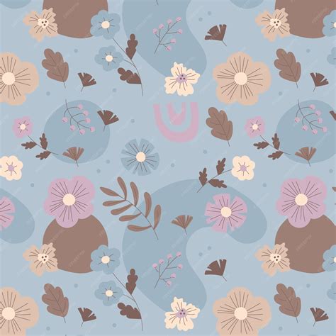 Premium Vector Hand Drawn Muted Colors Pattern Design