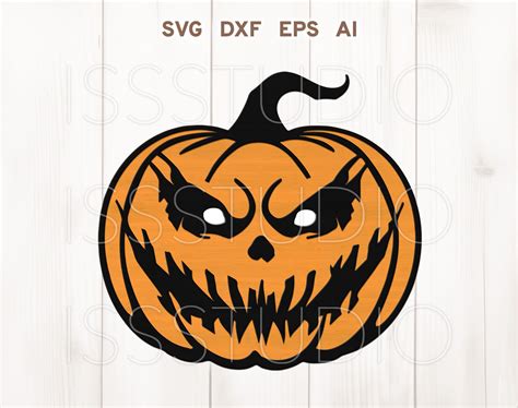 Halloween Pumpkin Svg Pumpkin Face Svg Scary Halloween Cut File