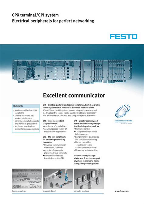 pdf electrical peripherals for perfect networking · cpx terminal cpi