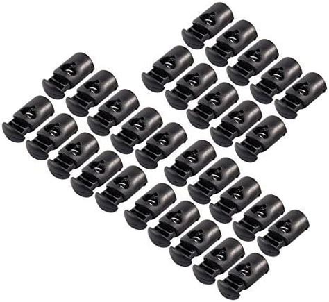 Plastic Toggle Spring Stop Single Hole String Cord Locks Lanyard Luggage Stopper Pack Of 30