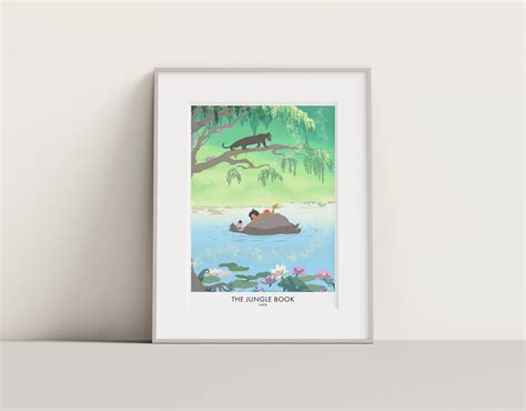 Poster The Jungle Book Travel Print Disney Travel Art Mowgli And