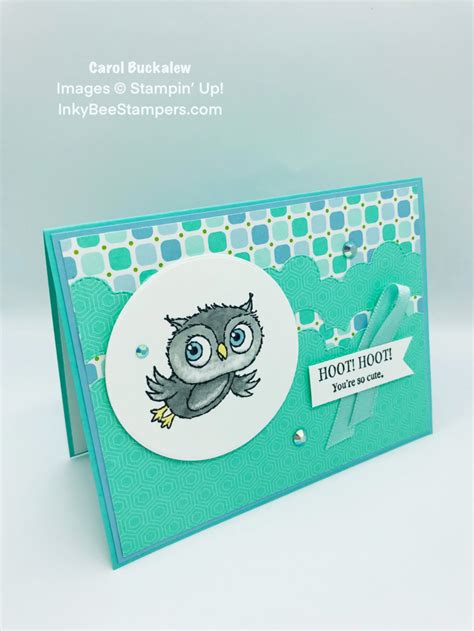 Stampin Up Adorable Owls Just Because Card Owl Card Stampin Up