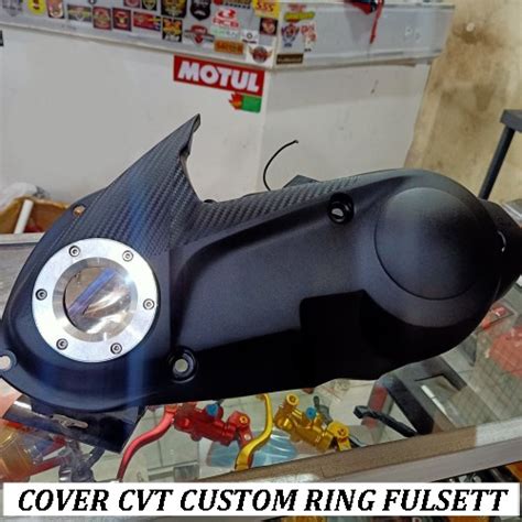 ฝาครอบทตอพ Bak CVT ซาย Yamaha NMAX Aerox Racing Look Original Cut NMAX OLD All New NMAX Aerox