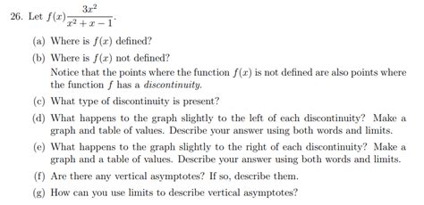 Solved 6 Let Fxx2x−13x2 A Where Is Fx Defined B