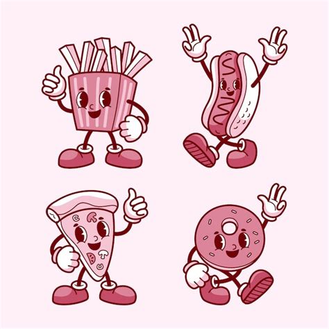 Ilustración De Constructor De Personajes De Dibujos Animados Retro