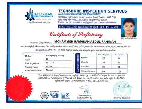 Certificate Of Proficiencey In Radiography Testing Ppt