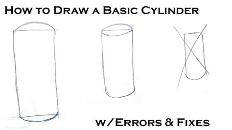 How To Draw A Basic Cylinder YouTube