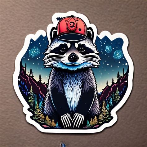 Raccoon Digital Art Art Stickers Heart Art
