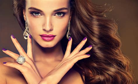 1920x1080px 1080p Free Download Beauty Hair Model Girl Hand Jewel Face Pink Nails