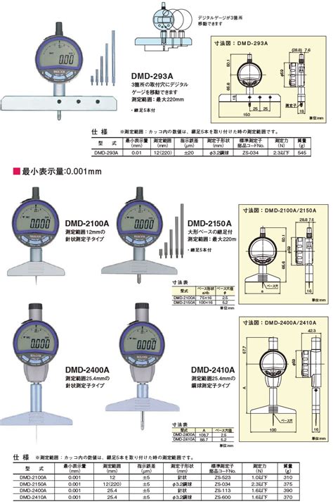 日本得乐dmd 210a数显深度规0 10 0 01mm电子深度表 深圳市仞铢精密量仪有限公司 精密测量专家 仞铢精密量仪
