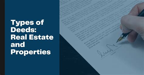 Types Of Deeds Real Estate And Properties SmallBusinessLegalDocuments Com