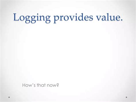 Centralized Logging Ppt Free Download