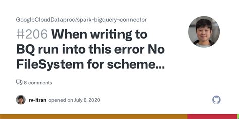 When Writing To Bq Run Into This Error No Filesystem For Scheme Gs
