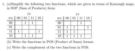 Solved 1 Asimplify The Following Two Functions Which Are