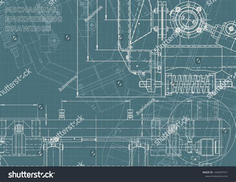 Vector Engineering Illustration Engineering Drawing Technical Stock