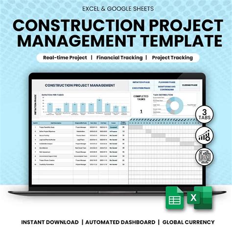 Construction Project Management Template Excelsheets