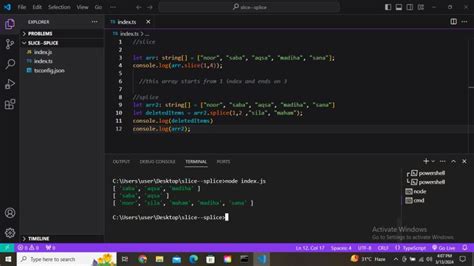 Noor Mudasir On Linkedin Slice And Splice Method In Typescript Ali