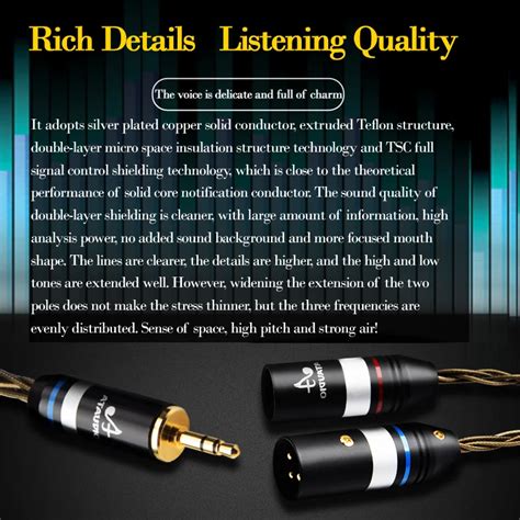 Ataudio Hifi 35mm To 2xlr Cable High End Silver Plated Stereo 35 Aux