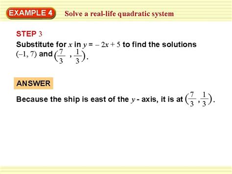 EXAMPLE 3 Solve A Quadratic System By Elimination
