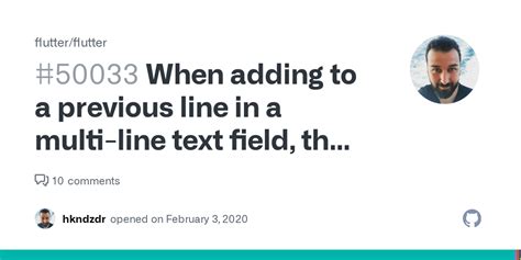 When Adding To A Previous Line In A Multi Line Text Field The Cursor Doesnt Advance And Empty