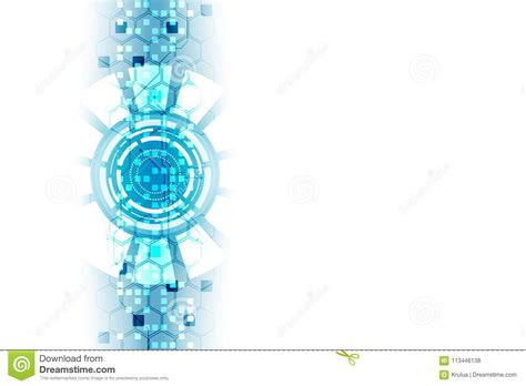 Abstract Circle Technology Concept Circuit Board High Computer Stock Vector Illustration Of