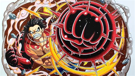 How To Draw Luffy Gear Fourth King Kong Gun One Piece Youtube
