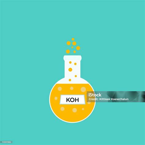삽화 유리의 수산화 칼륨 실험실 및 산업의 화학 물질 개념에 대한 스톡 벡터 아트 및 기타 이미지 개념 개념과 주제 건강