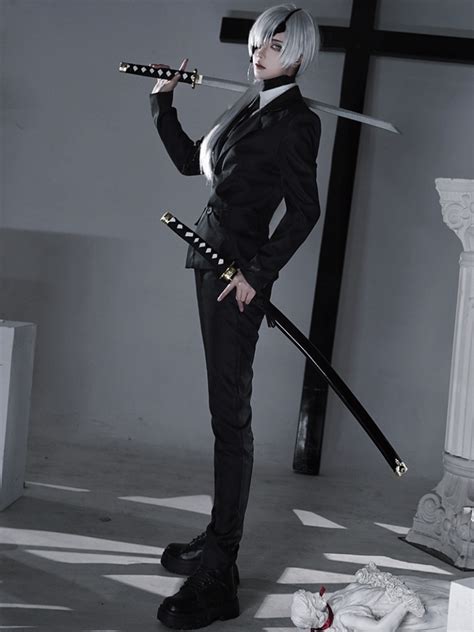 Chainsaw Man Cosplay Quanxi Costume Black Suit Uniform