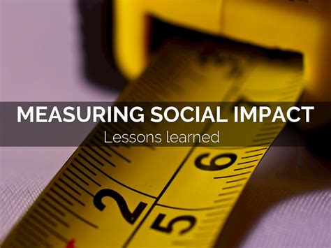 Measuring Social Impact By David Mcglashan