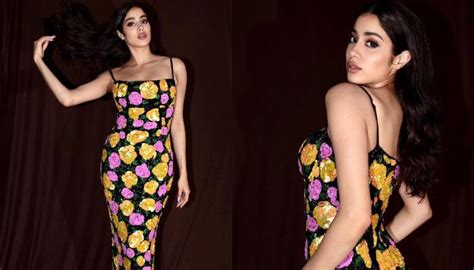 Janhvi Kapoor Flaunts Her Sexy Curves In A Floral Printed Sequin Dress