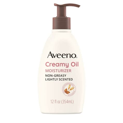Aveeno Creamy Oil Body Moisturizer For Dry Skin Non Greasy 12 Fl Oz