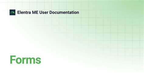 Forms Elentra Me User Documentation Forms Elentra Me User Documentation