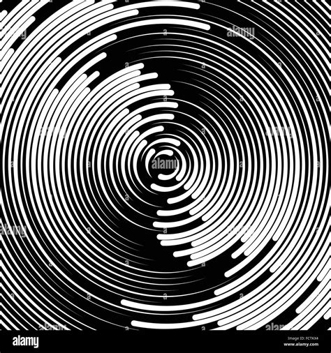 Concentric Circles Abstract Element Radiating Radial Circles Ripple Effect Stock Vector Image