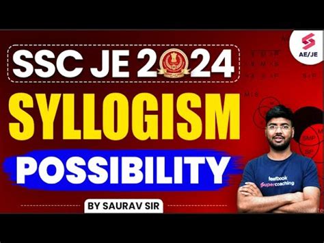 SSC JE Reasoning Syllogism Part Possibility Reasoning By Saurav Sir YouTube