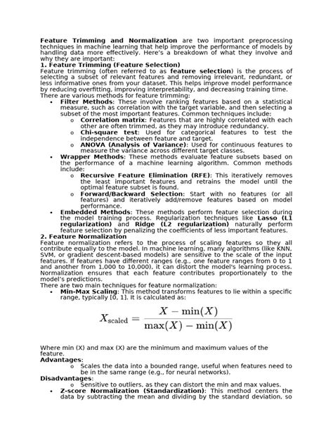 Uklanjanje I Normalizacija Karakteristika Pdf Statistical Theory