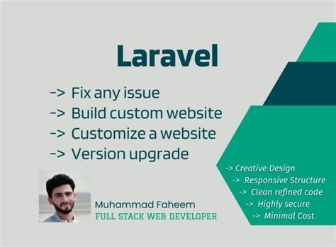 fix upgrade customize or create a laravel website by procoder faheem
