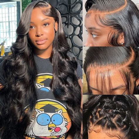 Pizazz 13x6 Body Wave Lace Front Wigs Human Hair Pre