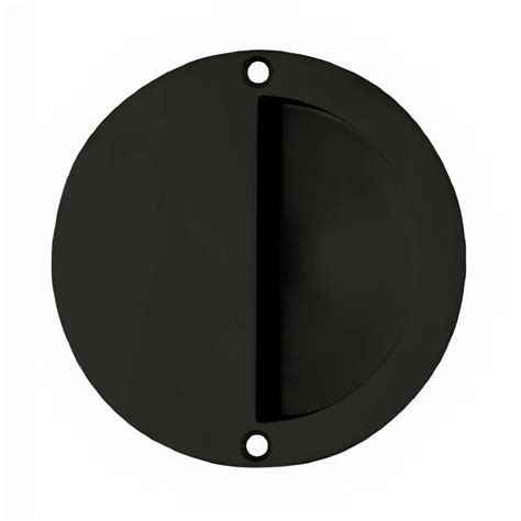 Austyle Circular Flush Pull Semi Concealed 90mm Black 53743 Keeler Hardware