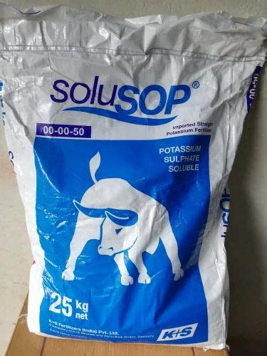 Bio Tech Grade Solusop Potassium Sulphate Soluble Fertilizer Vegetables Packaging Size 25 Kg