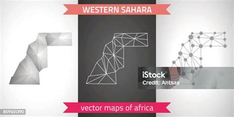 서 사하라 컬렉션 벡터 디자인의 현대 지도 회색 및 검정과 은색 도트 컨투어 모자이크 3d 지도 3차원 형태에 대한 스톡 벡터 아트 및 기타 이미지 Istock